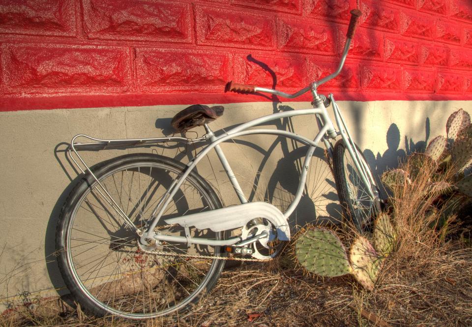 White Bike Red Wall | Shutterbug